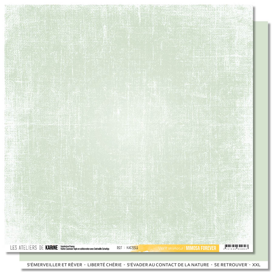 Mimosa Forever Lot de 4 papiers Back to Basics - Les Ateliers de Karine